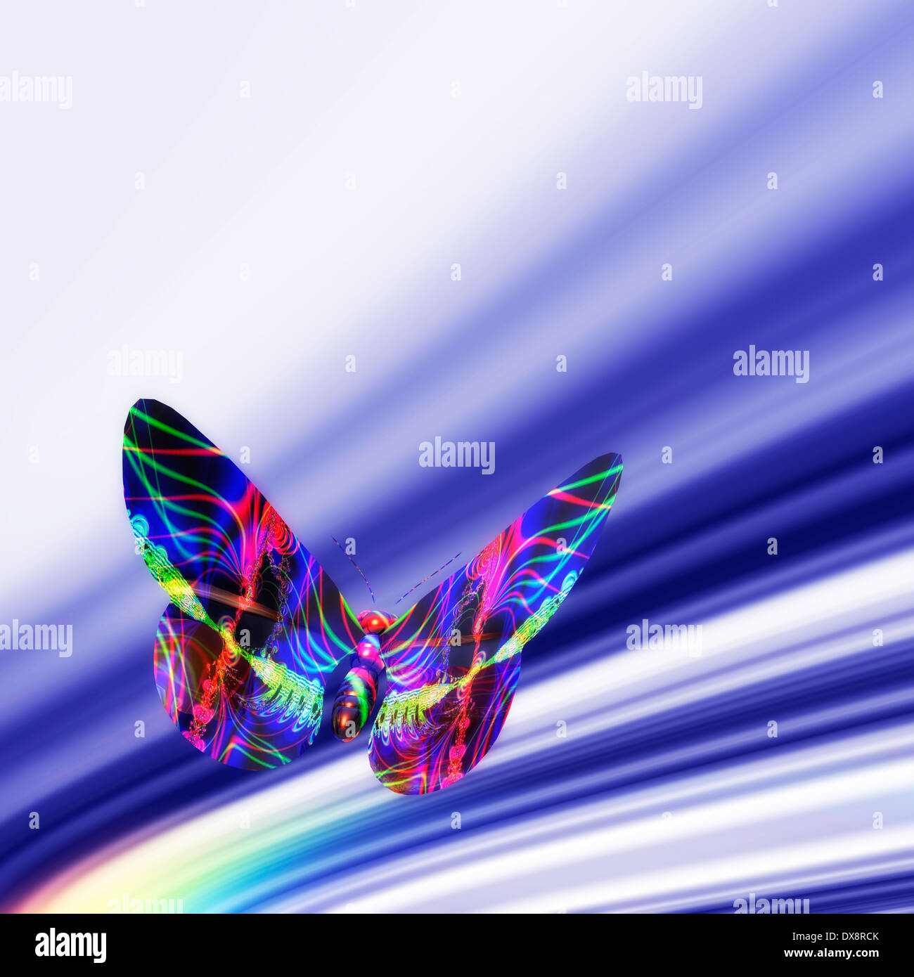 Digital Illustration of colorful Butterflies Stock Photo - Alamy