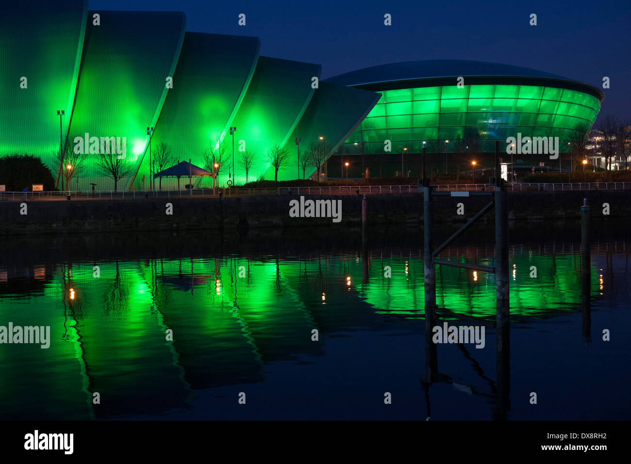 Glasgow's SSE Hydro arena and Clyde Auditorium on the banks of the ...
