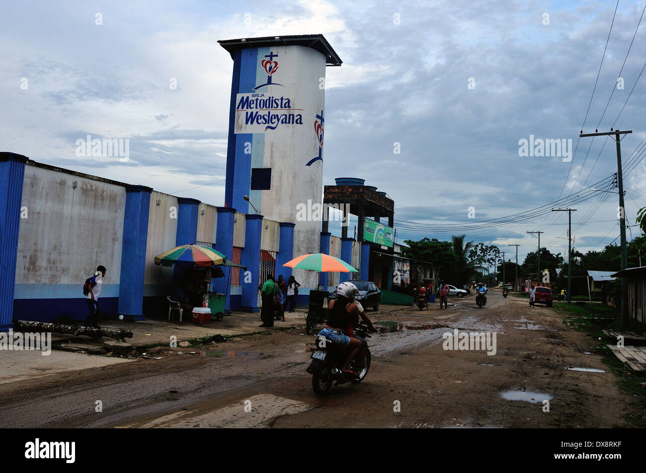Methodist church - Main street in TABATINGA. State of Amazonas .BRAZIL ...