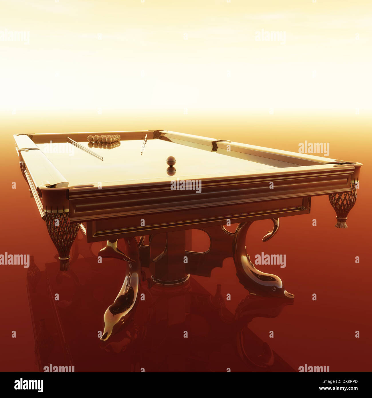 Digital Illustration of a Billiard Table Stock Photo - Alamy