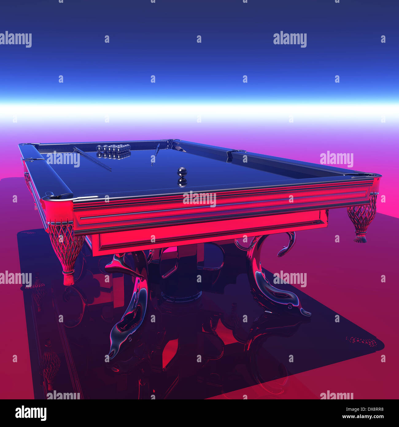 Digital Illustration of a Billiard Table Stock Photo - Alamy