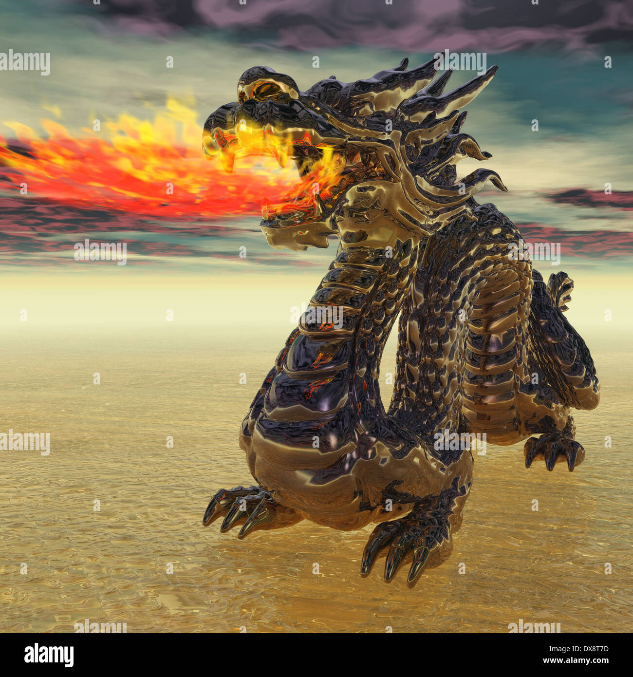 Digital Illustration of a Dragon Stock Photo - Alamy