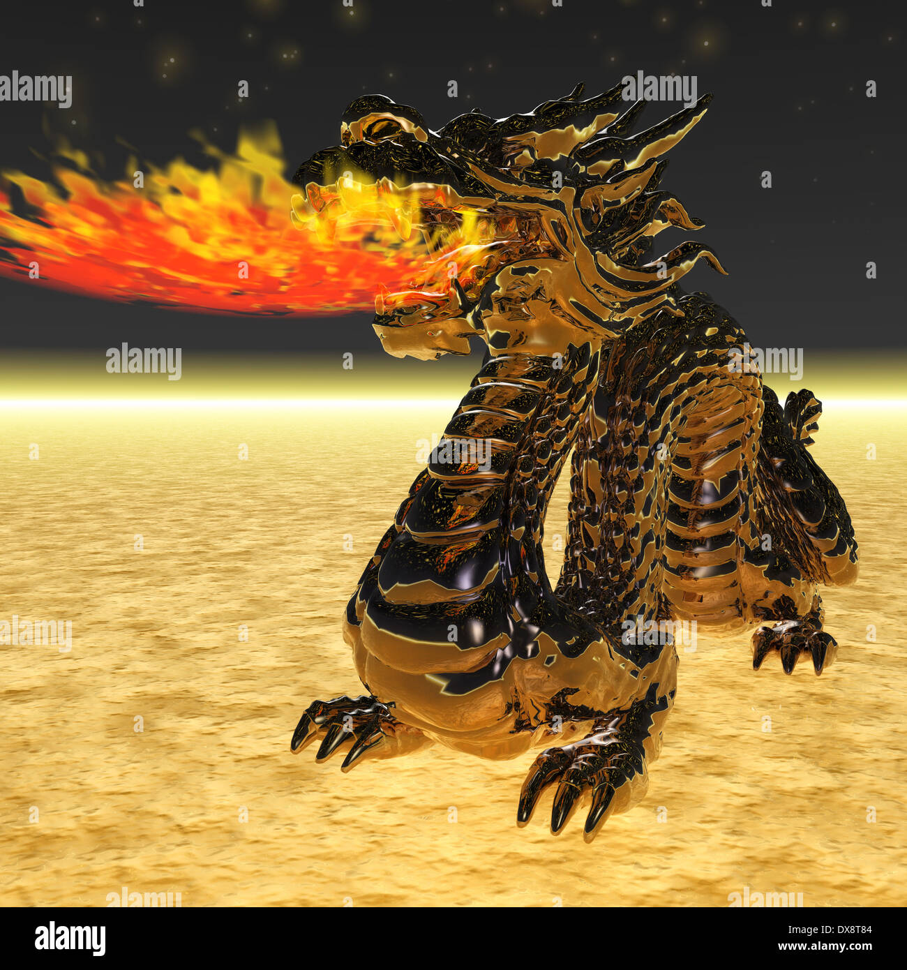 Digital Illustration of a Dragon Stock Photo - Alamy