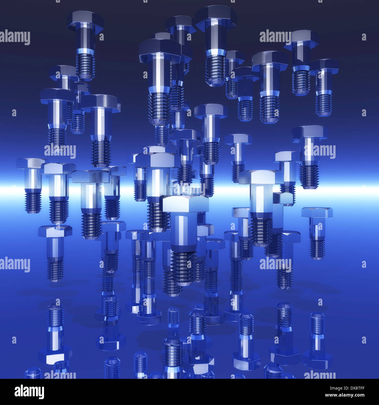 Digital Bolts Visualization Stock Photo - Alamy