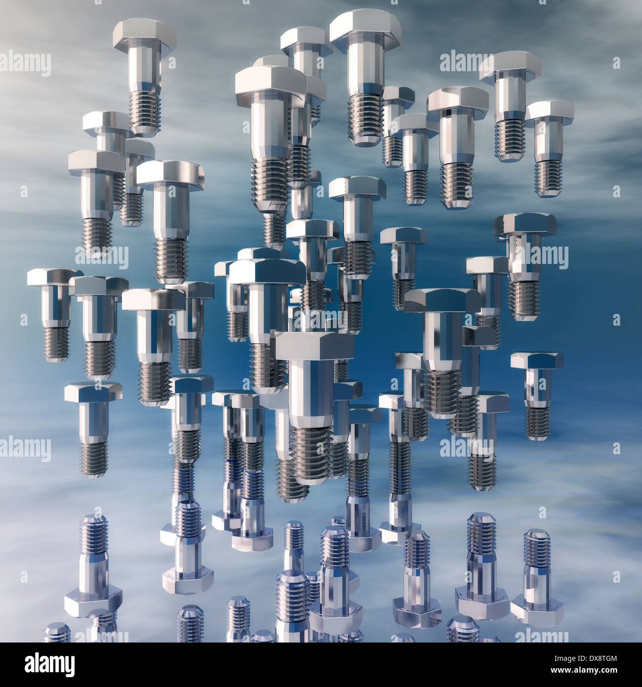 Digital Bolts Visualization Stock Photo - Alamy