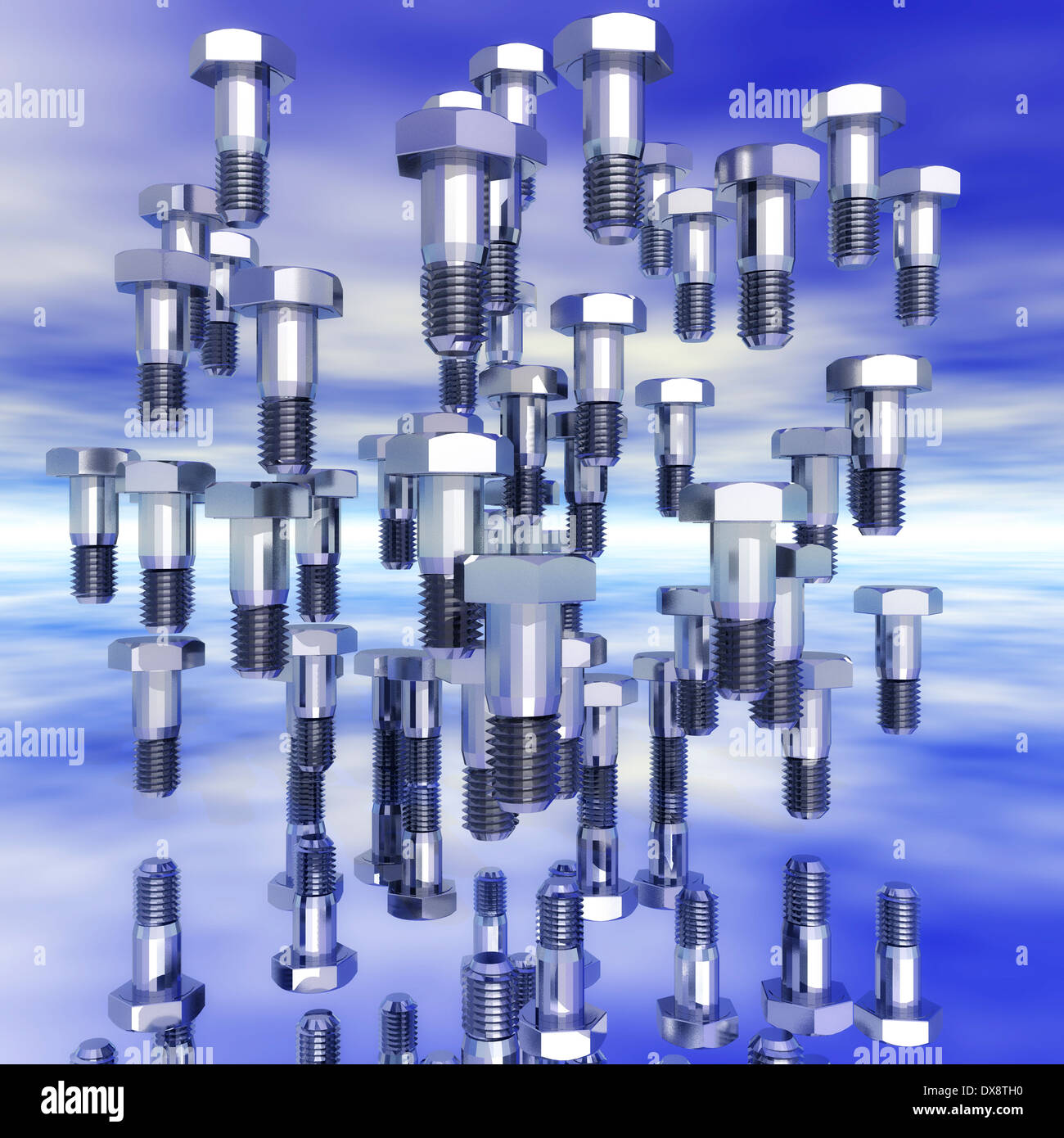 Digital Bolts Visualization Stock Photo - Alamy