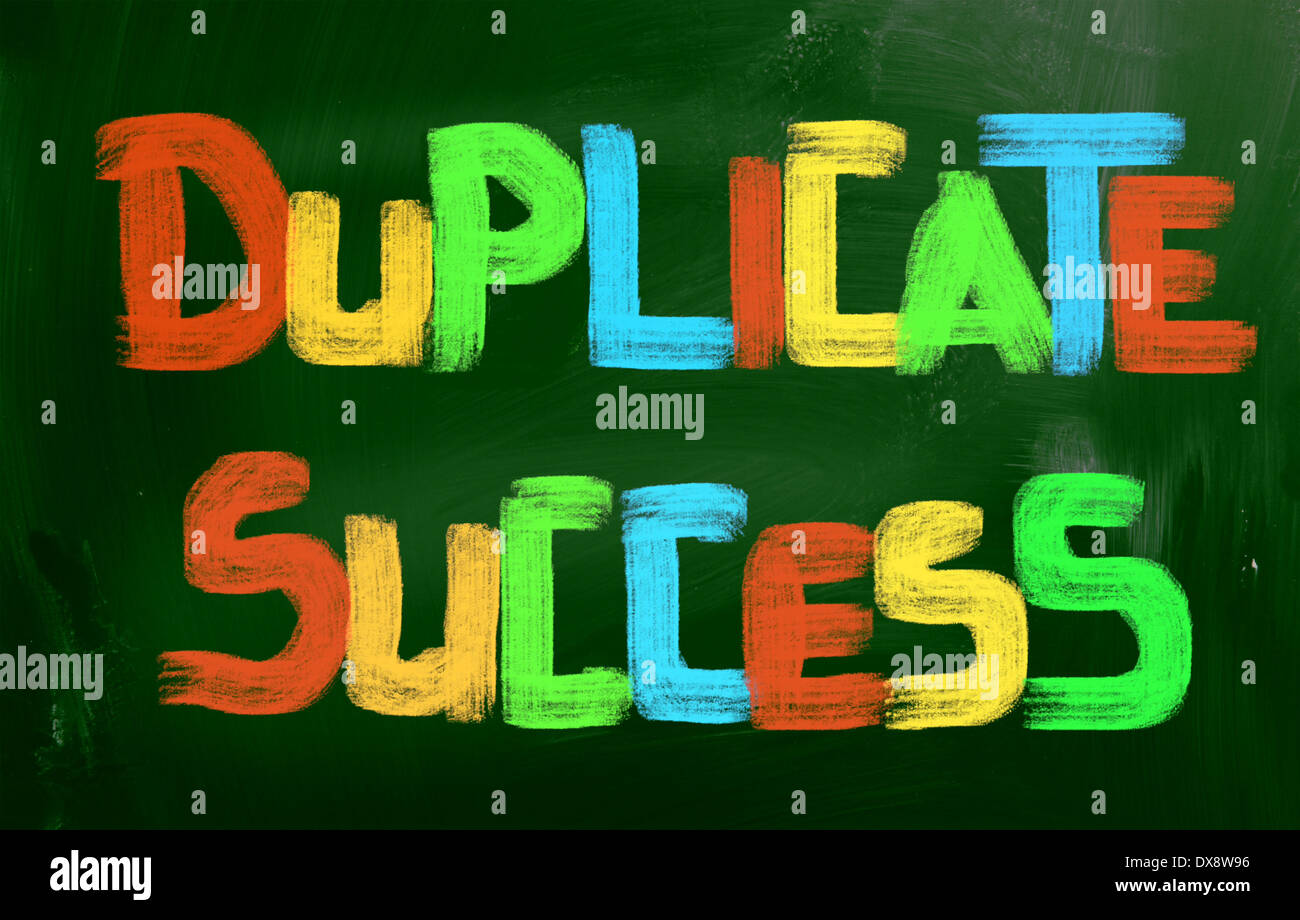 Duplicate Success Concept Stock Photo - Alamy