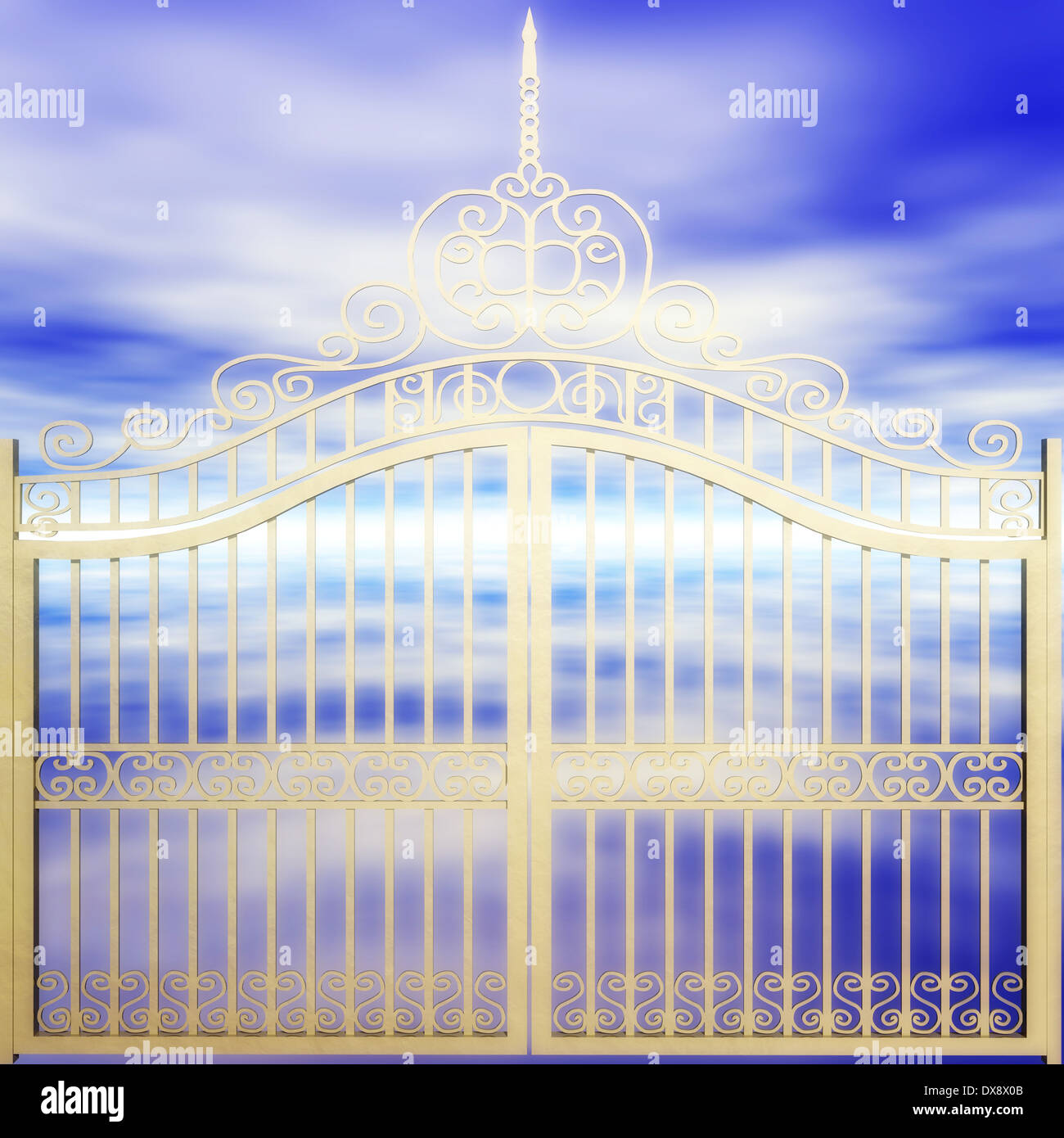 Digital Illustration of a golden Gate Stock Photo - Alamy