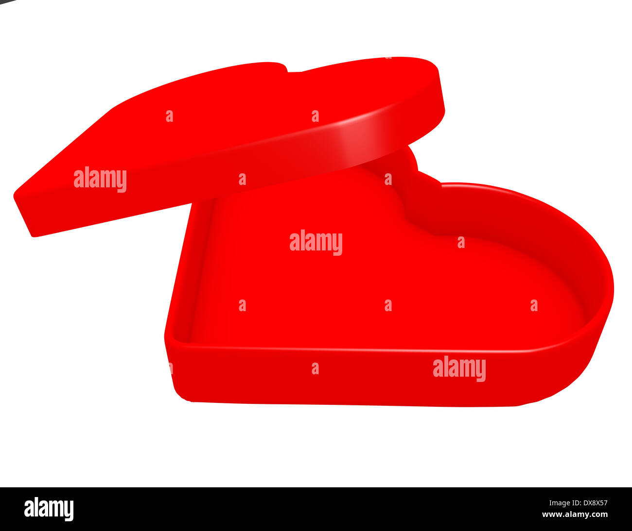 3d Render of an Open Heart Shaped Box Stock Photo - Alamy