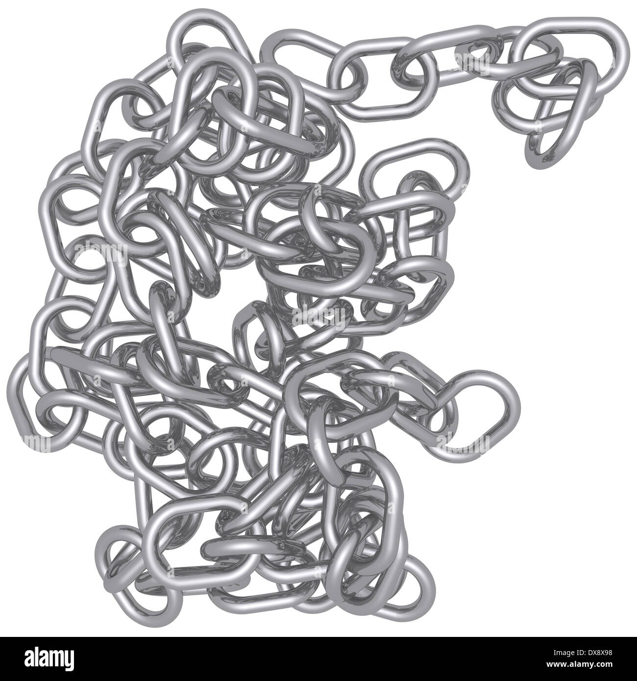 3d Render of a Chain in a Pile Stock Photo - Alamy