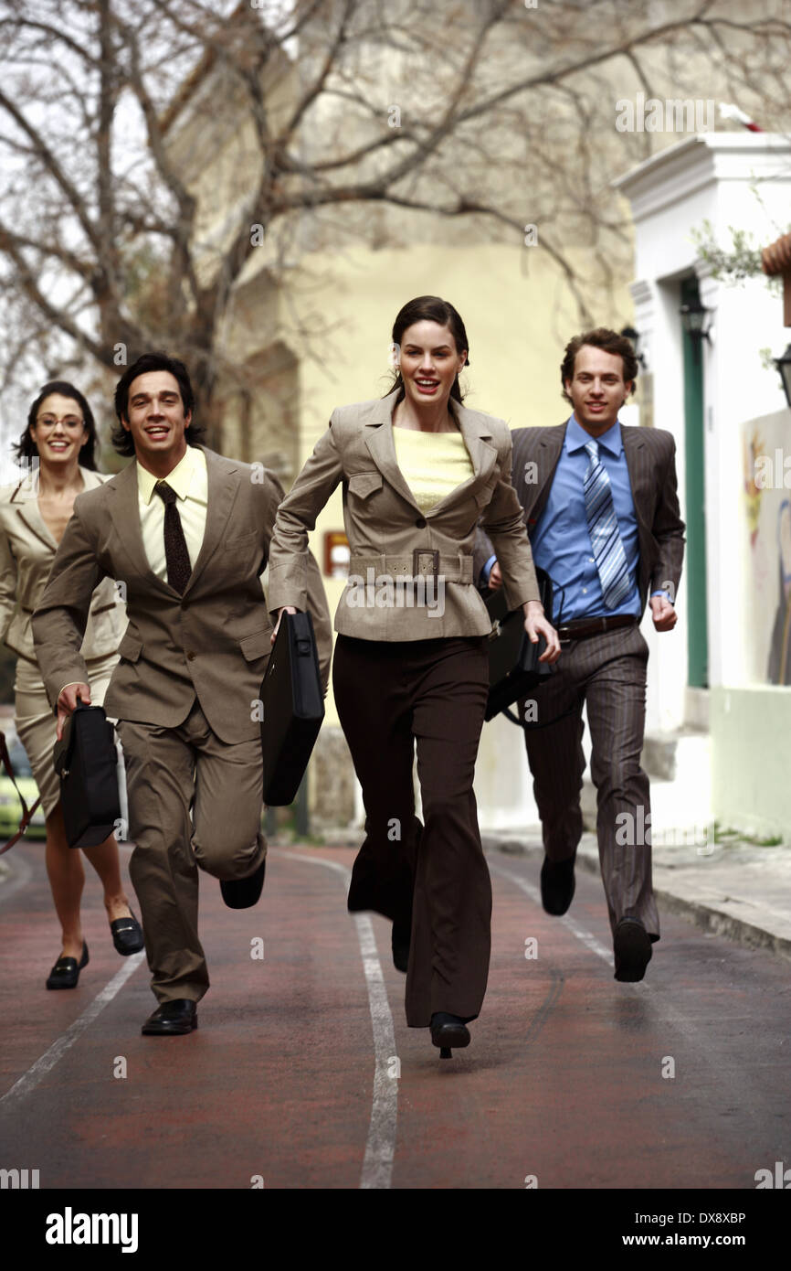 Business people running Stock Photo - Alamy