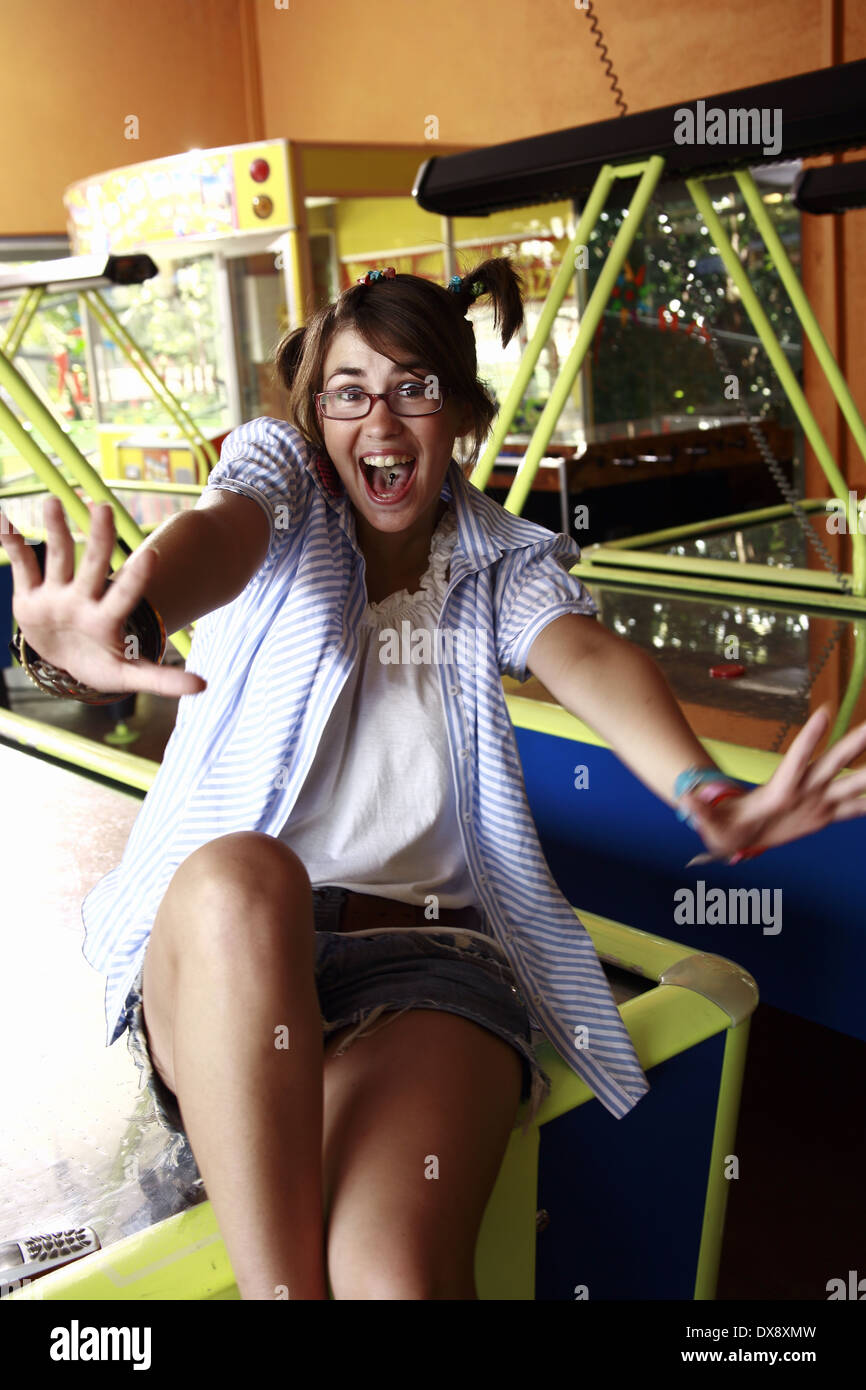 Female teenager posing game hi-res stock photography and images - Alamy