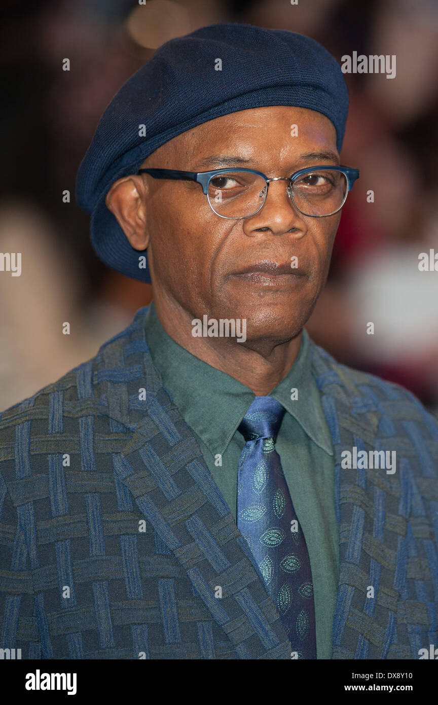 London, UK. 20th March 2014. Actor Samuel L. Jackson poses for ...