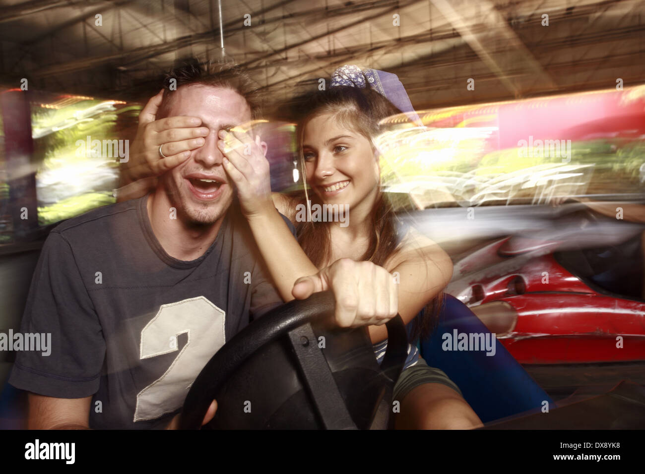 Two people car facing camera hi-res stock photography and images - Alamy