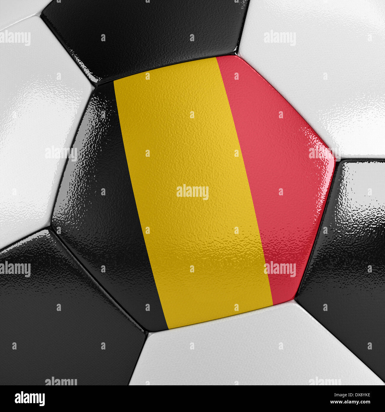 Soccer ball with the Belgian flag on it Stock Photo - Alamy
