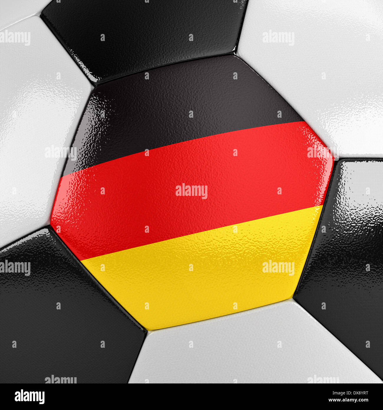 Soccer ball with the German flag on it Stock Photo - Alamy
