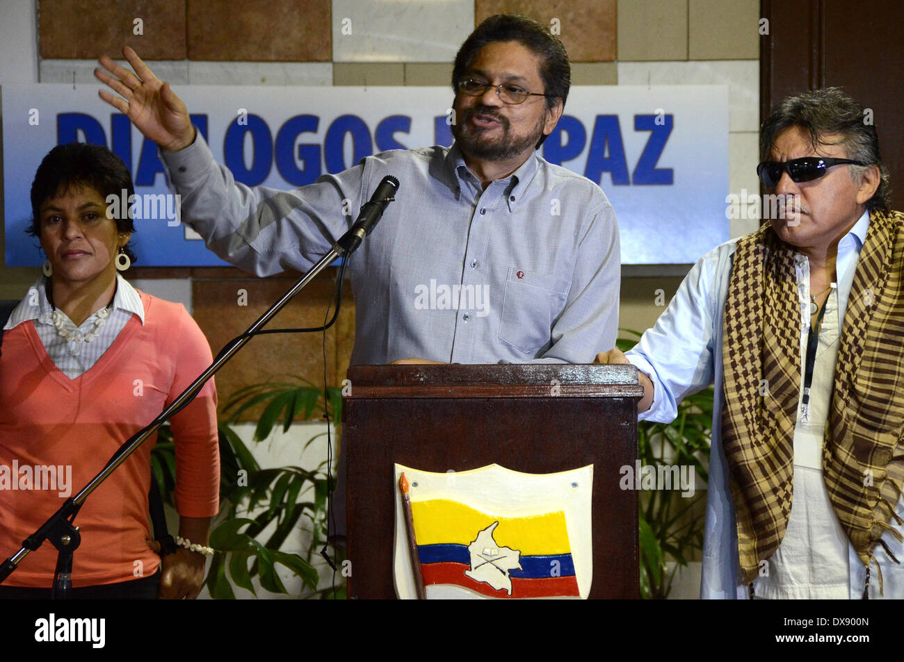 Havana, Cuba. 20th Mar, 2014. Luciano Marin Arango (C), also known as ...