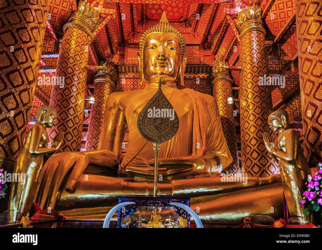 giant sitting buddha Wat Phanan Choeng temple Ayutthaya Bangkok ...