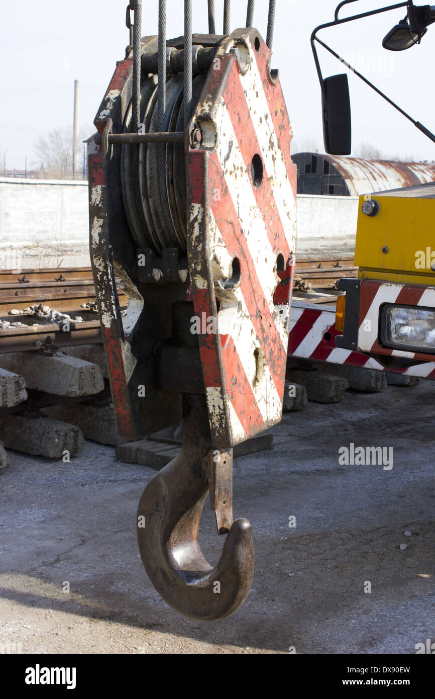 Construction machinery in a railroad construction site Stock Photo - Alamy
