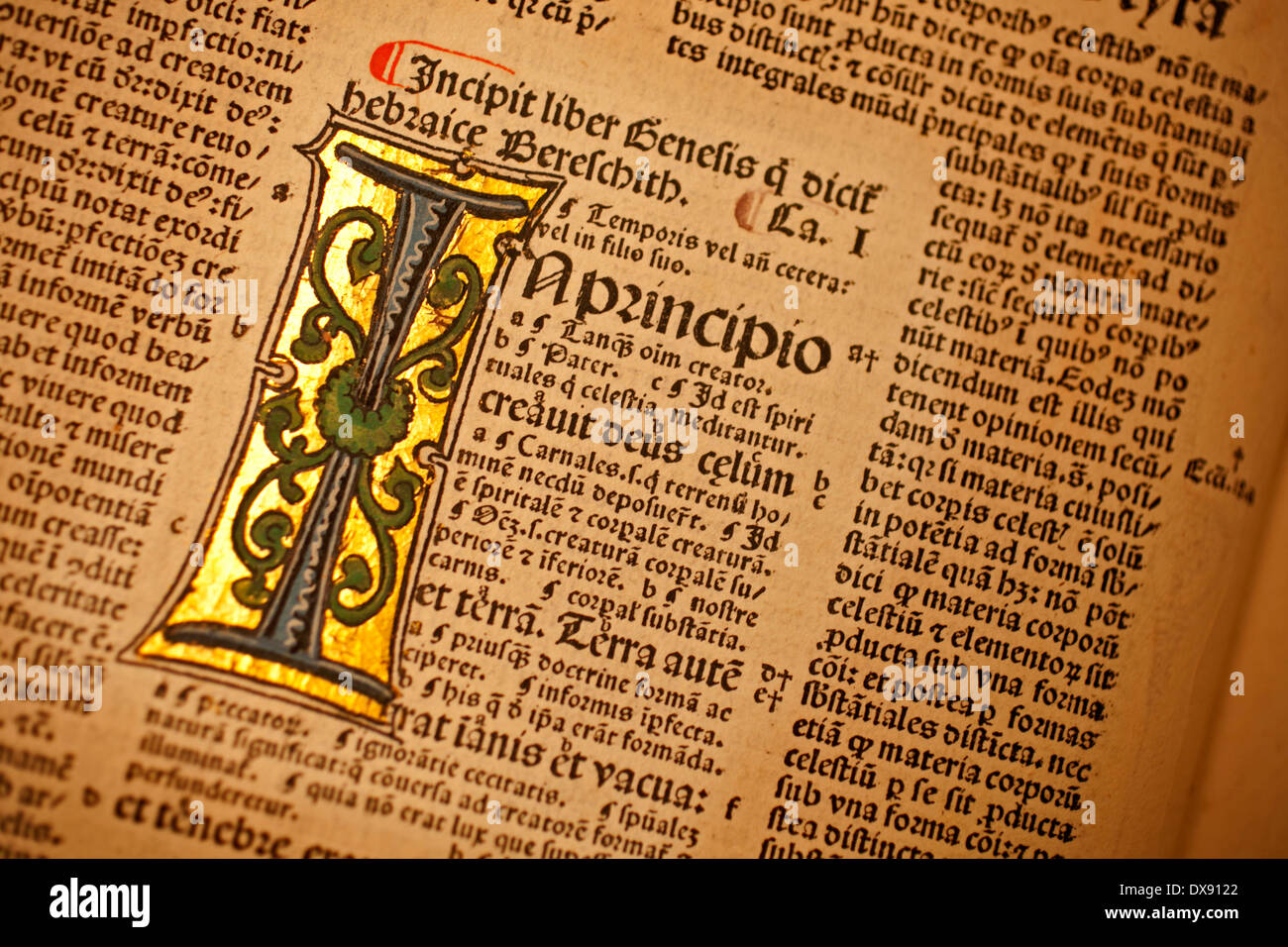 Incunable book, latin bible of 1498. Johannem Froben de Hamelburg ...