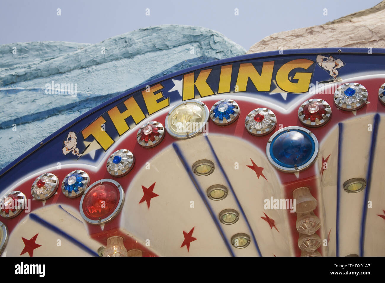 Closeup of "The King" amusement park ride Stock Photo - Alamy
