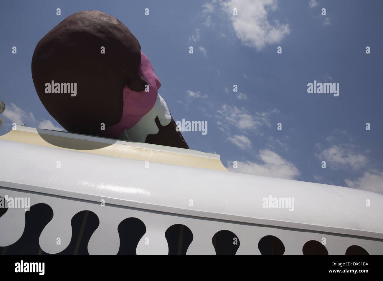 Closeup of giant ice cream cone Stock Photo - Alamy