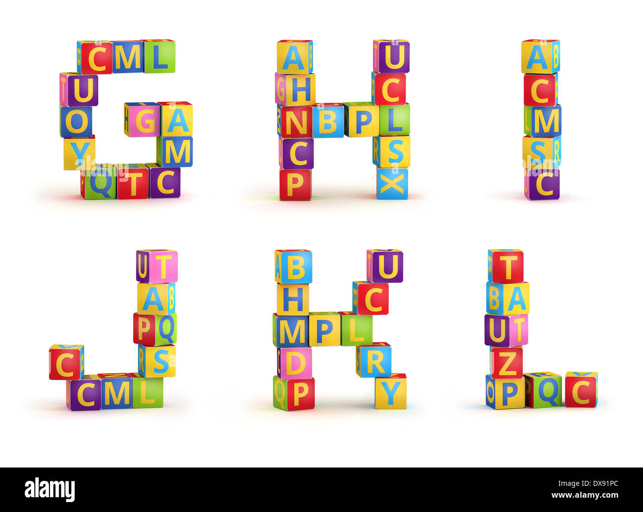 Alphabet on a baby cubes letters Stock Photo - Alamy