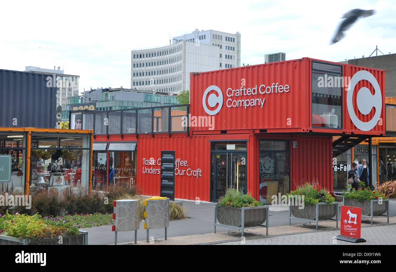 Shipping container mall Christchurch Stock Photo - Alamy