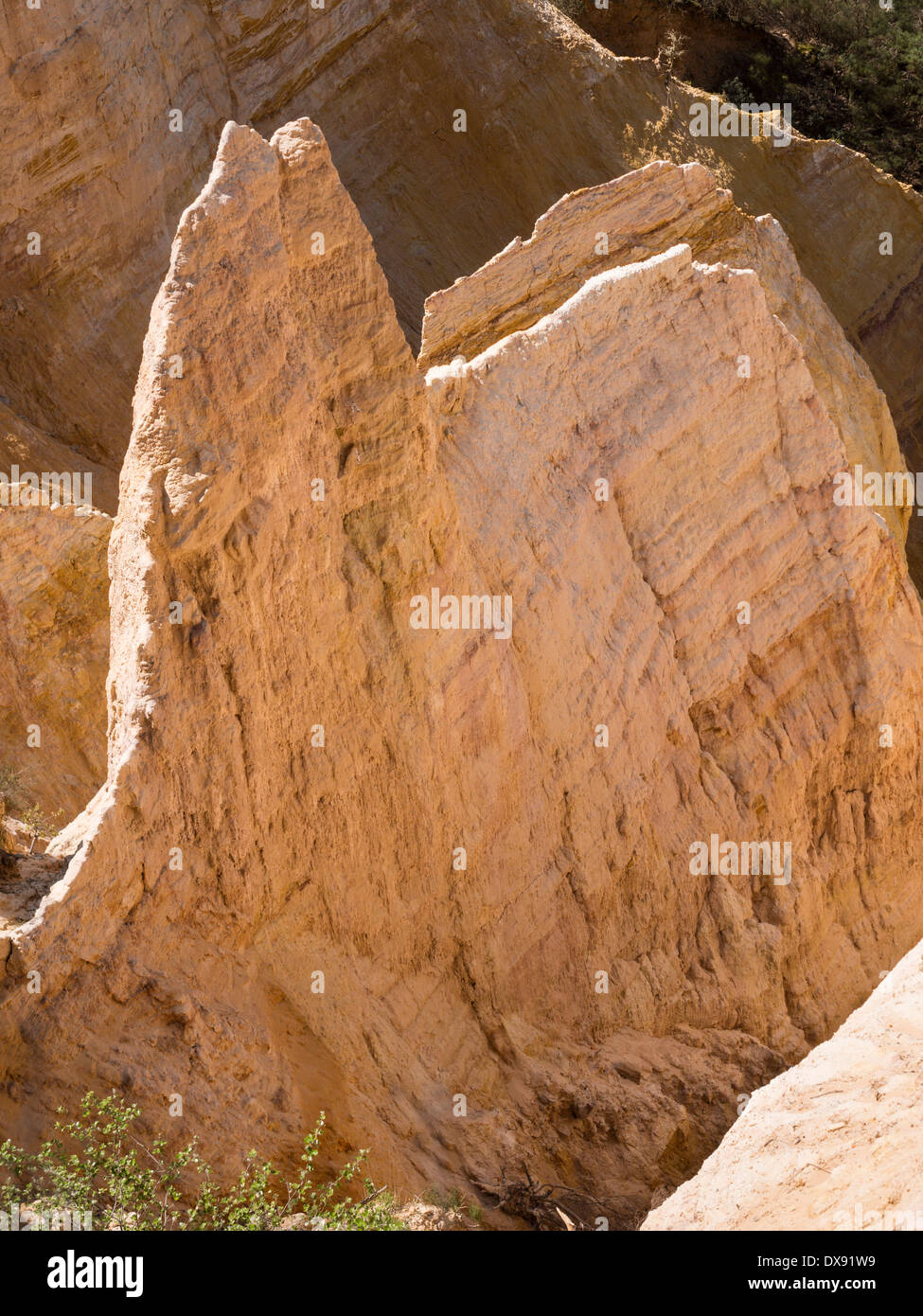 Rock Slice: erosion. A thin slice of soft rock is all that remains as ...
