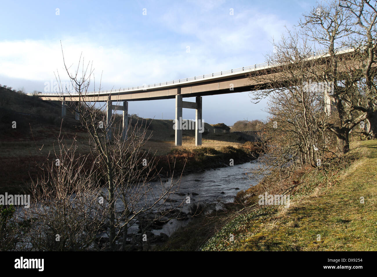Modern bridge on A9 at Dunbeath Scotland March 2014 Stock Photo - Alamy