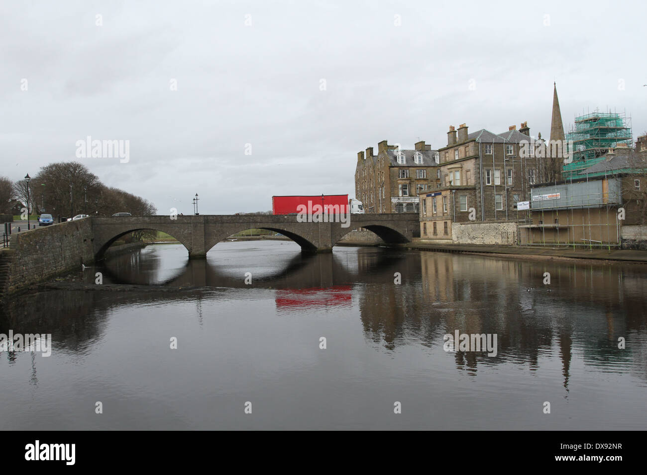 Bridge over Wick River in Wick Caithness Scotland March 2014 Stock ...