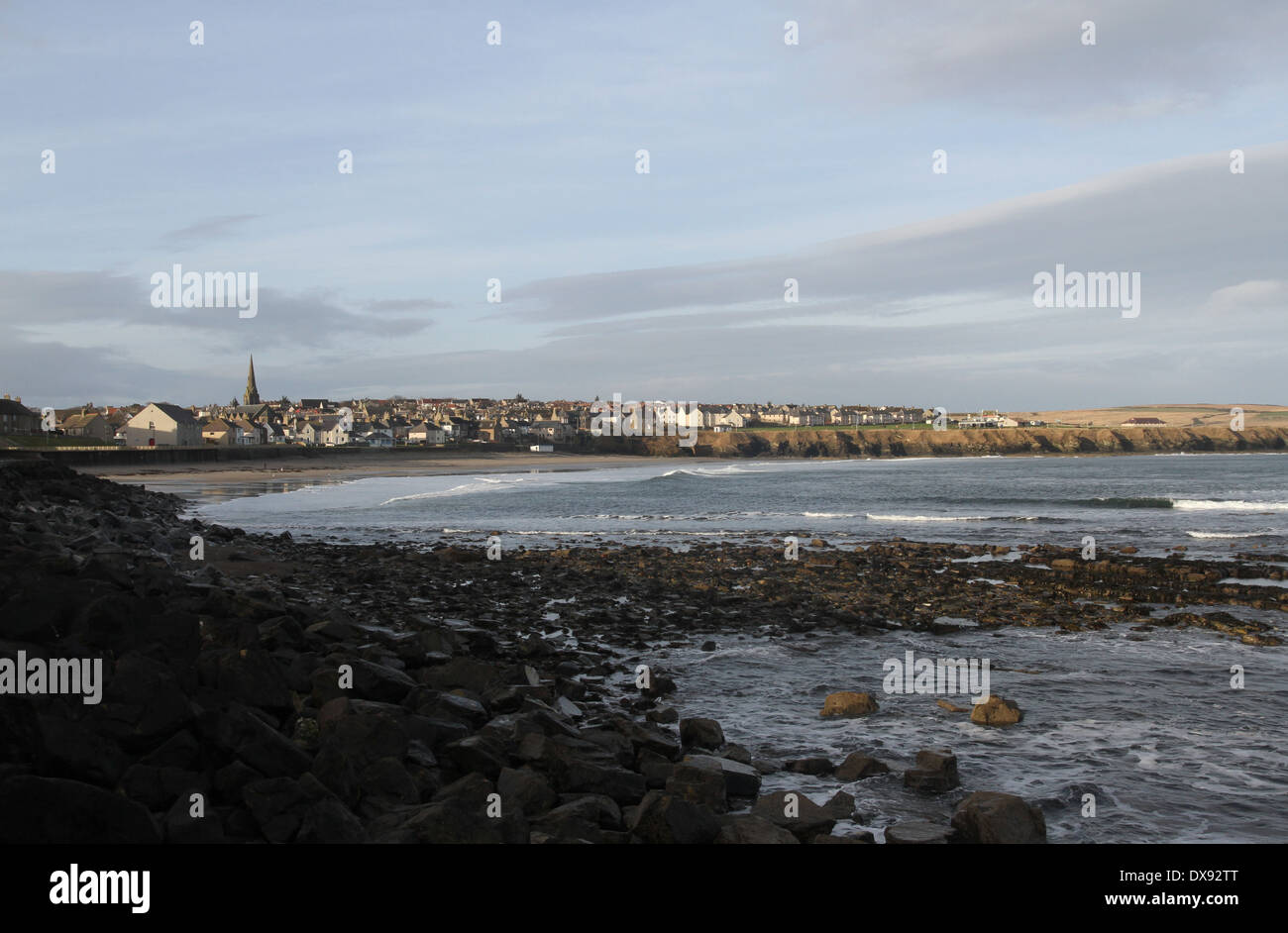 Thurso waterfront and beach Scotland March 2014 Stock Photo - Alamy