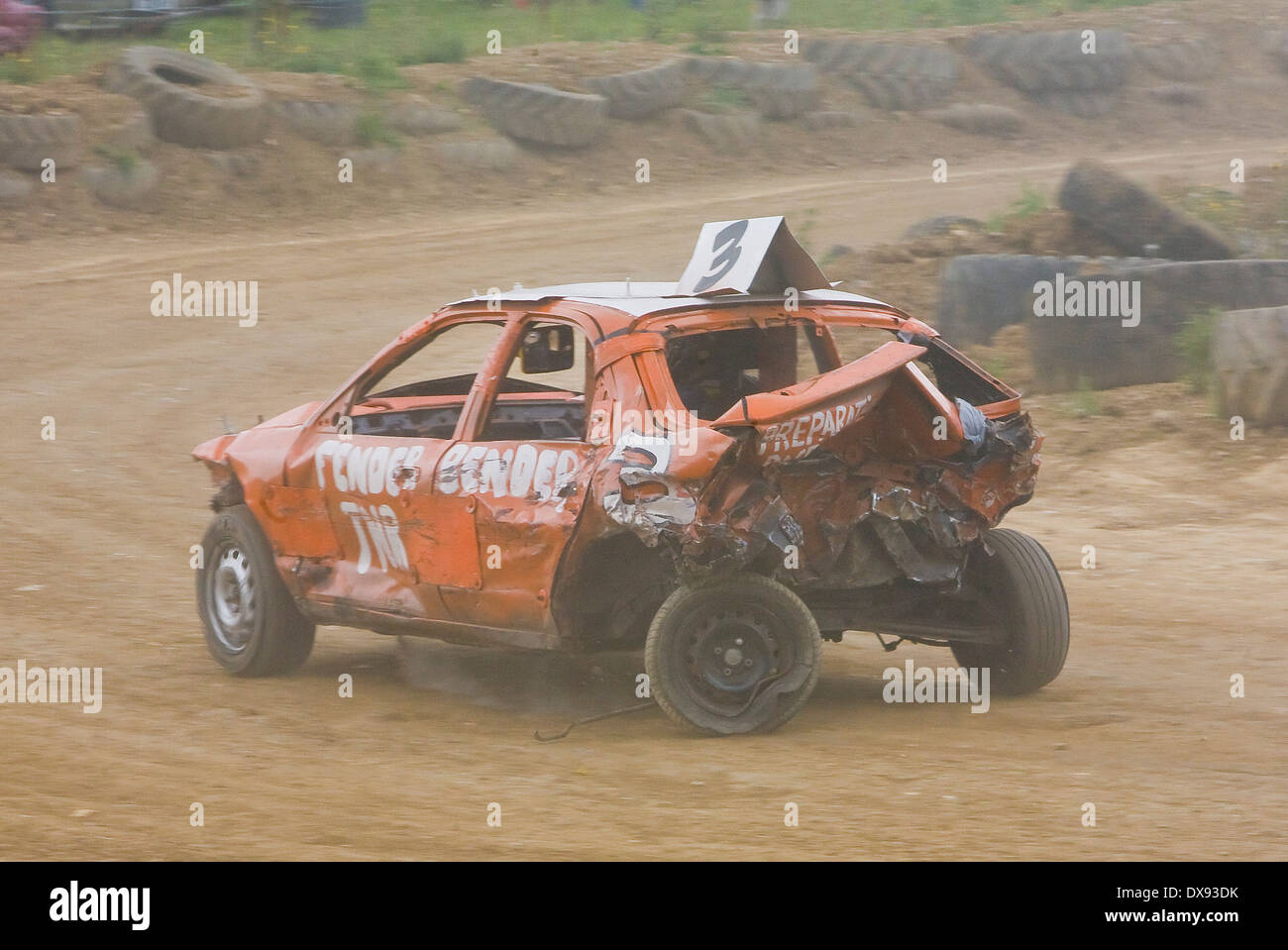 Stansted Raceway Banger Racing Stock Photo - Alamy