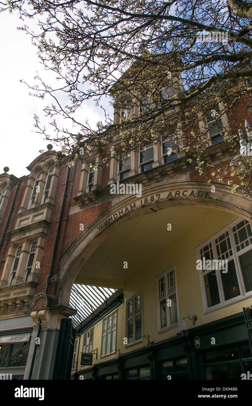 East entrance to Wyndham Arcade, Cardiff Wales Stock Photo - Alamy