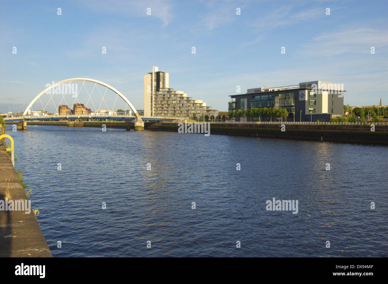 The Arc bridge over the River Clyde in Glasgow, Scotland Stock Photo ...