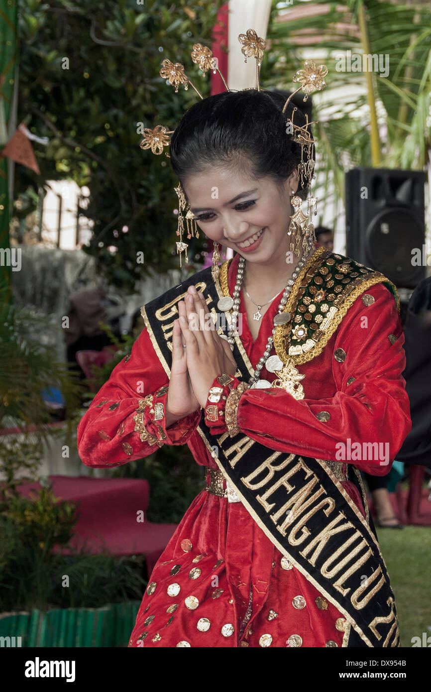Beauty queen winner, Sukarno house, Bengkulu, Southwest Sumatra ...