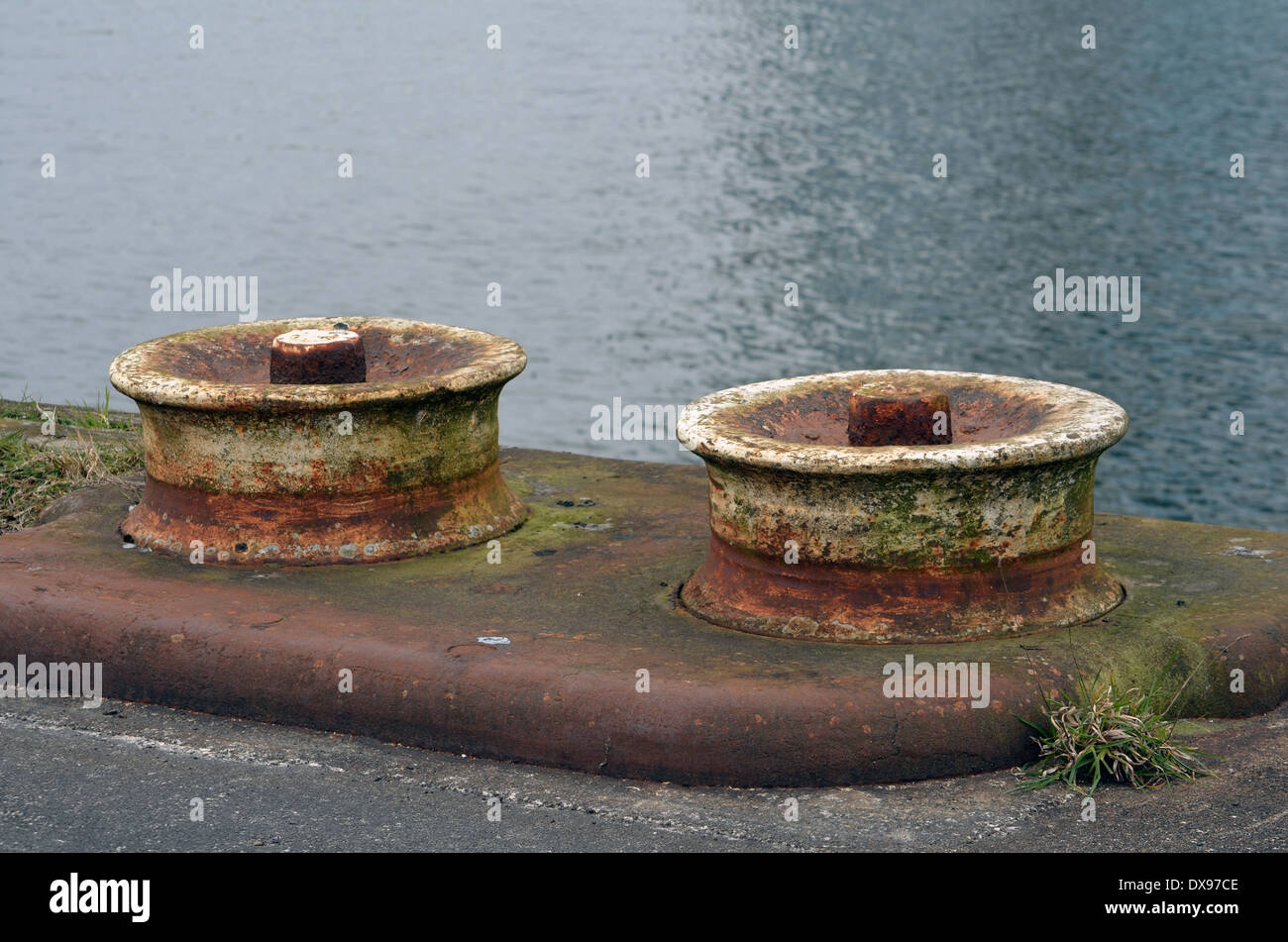 Old bollards at the dock on the sight of the former John Brown's ...