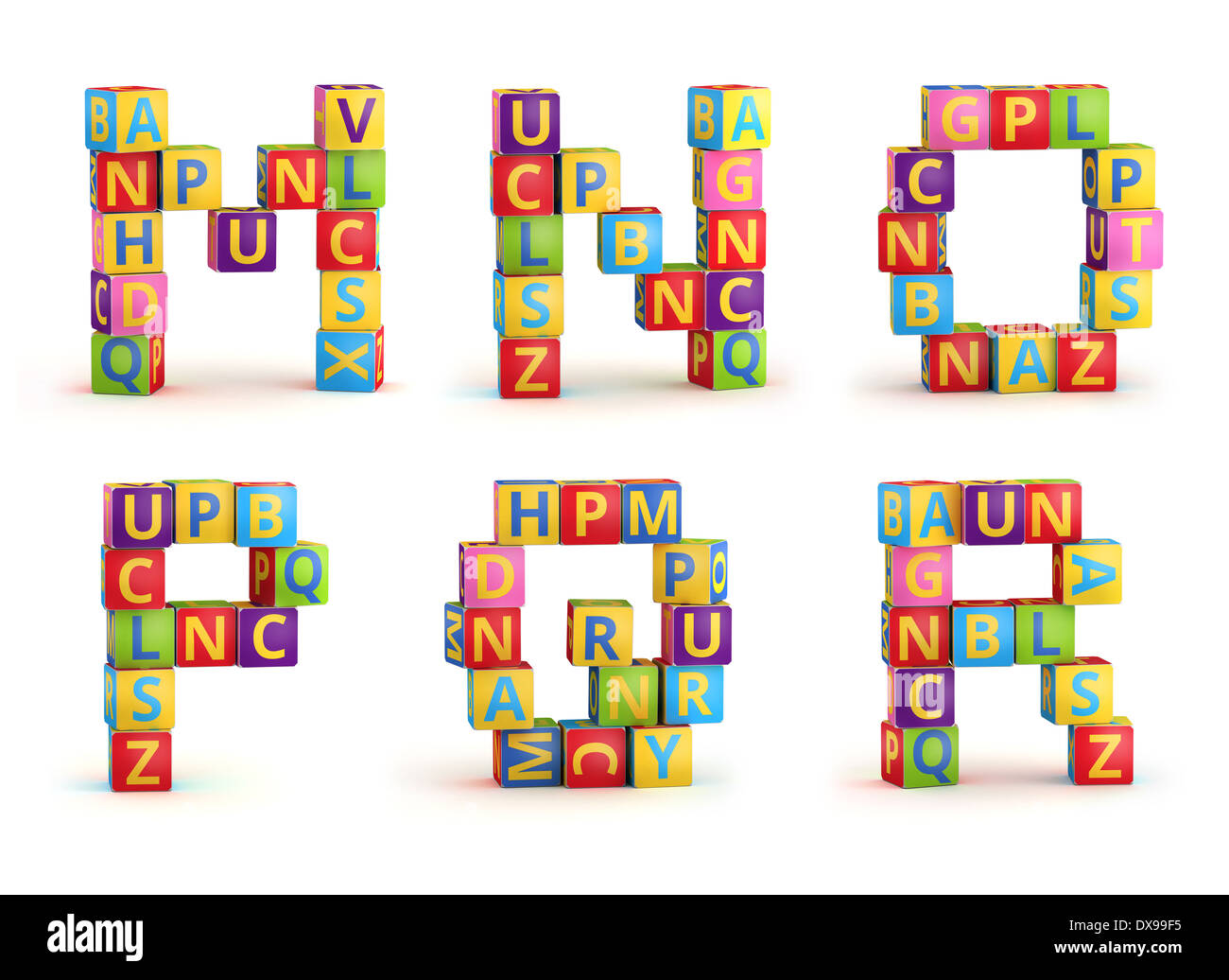 Alphabet on a baby cubes letters Stock Photo - Alamy