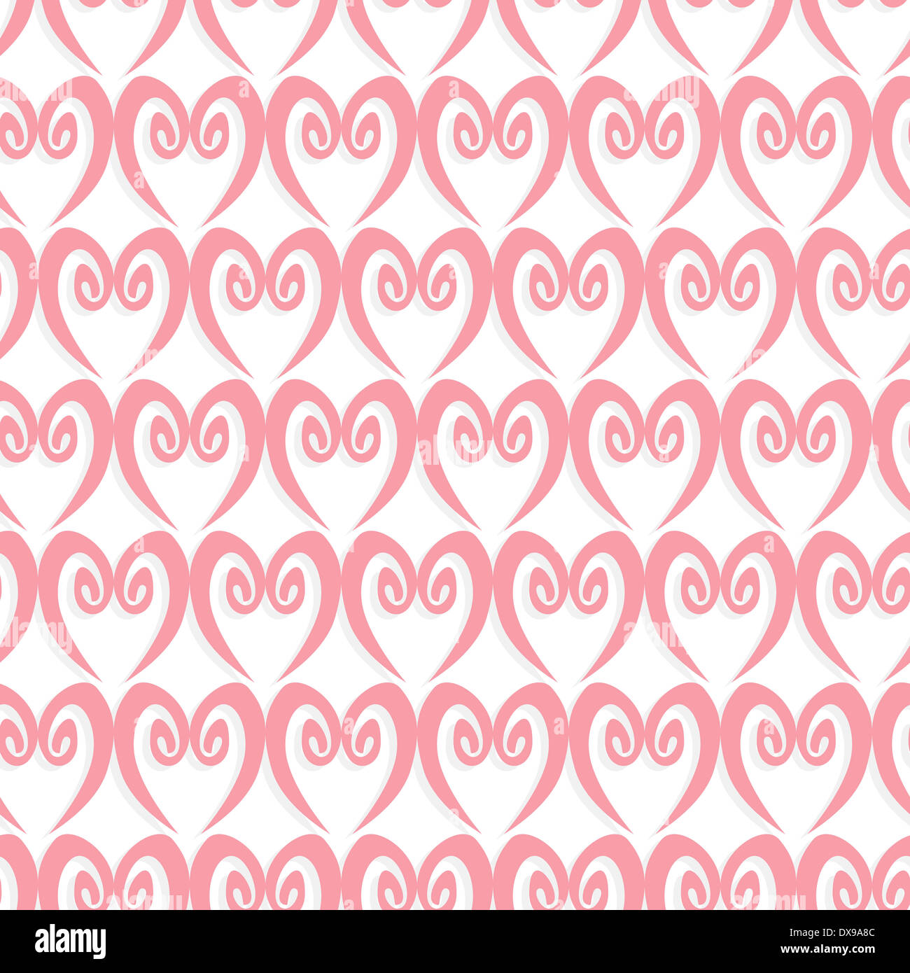 seamless heart's pattern, pink vector illustration Stock Photo - Alamy