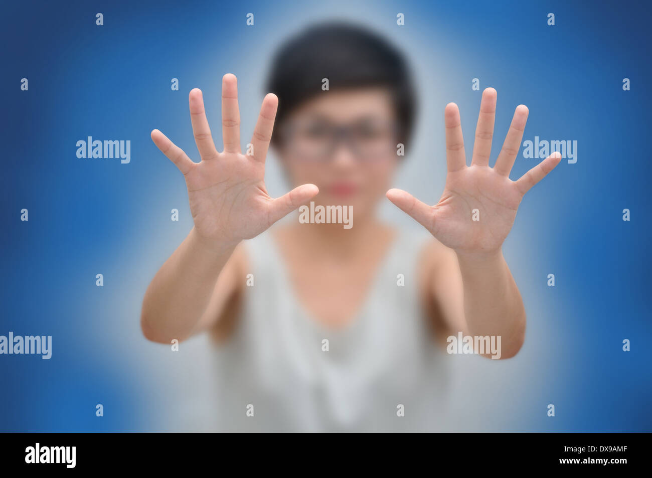Cute business woman with business concepts Stock Photo - Alamy