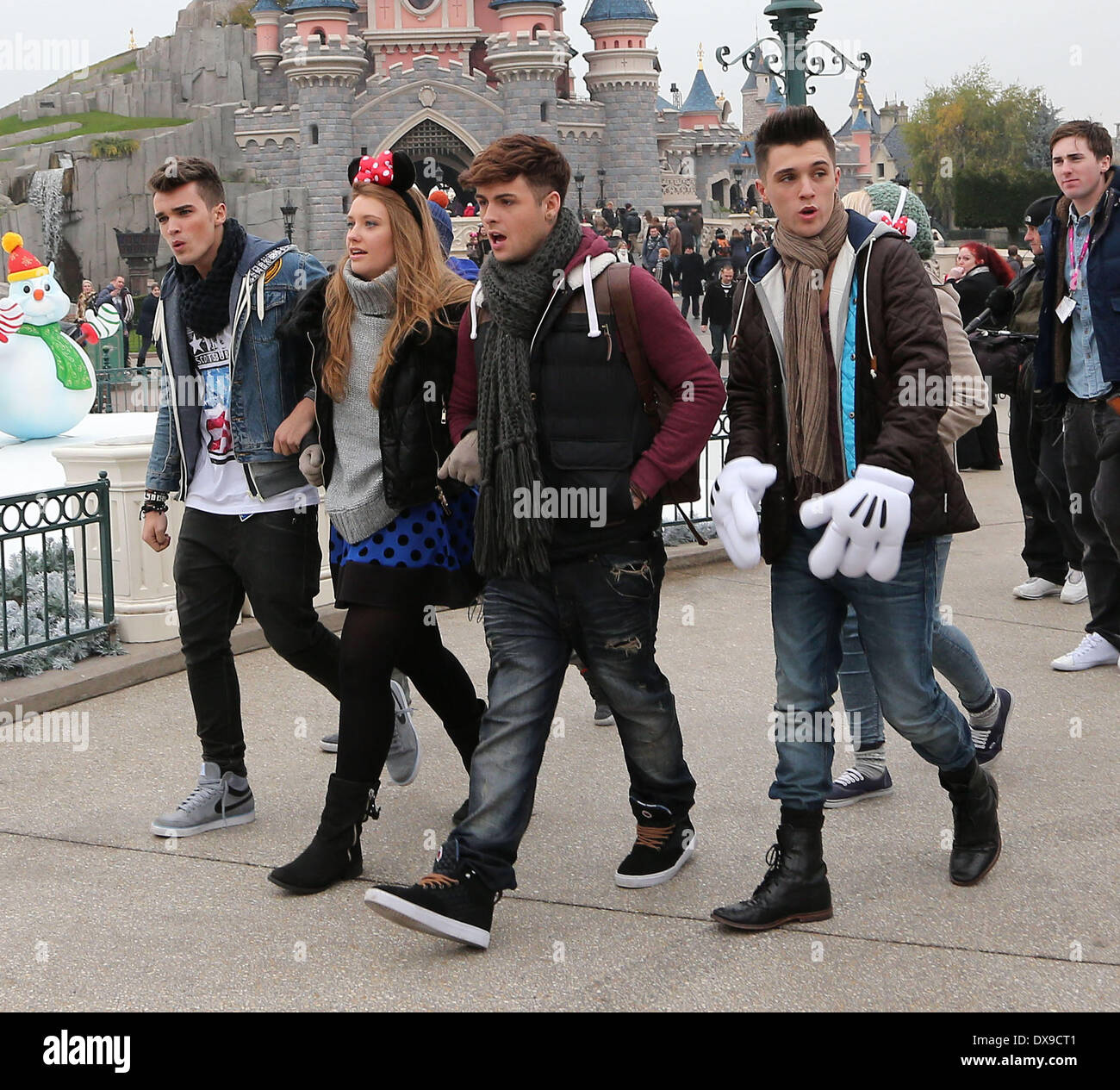 Jaymi Hensley, Jamie Hamblett and Josh Cuthbert of Union J and Ella ...