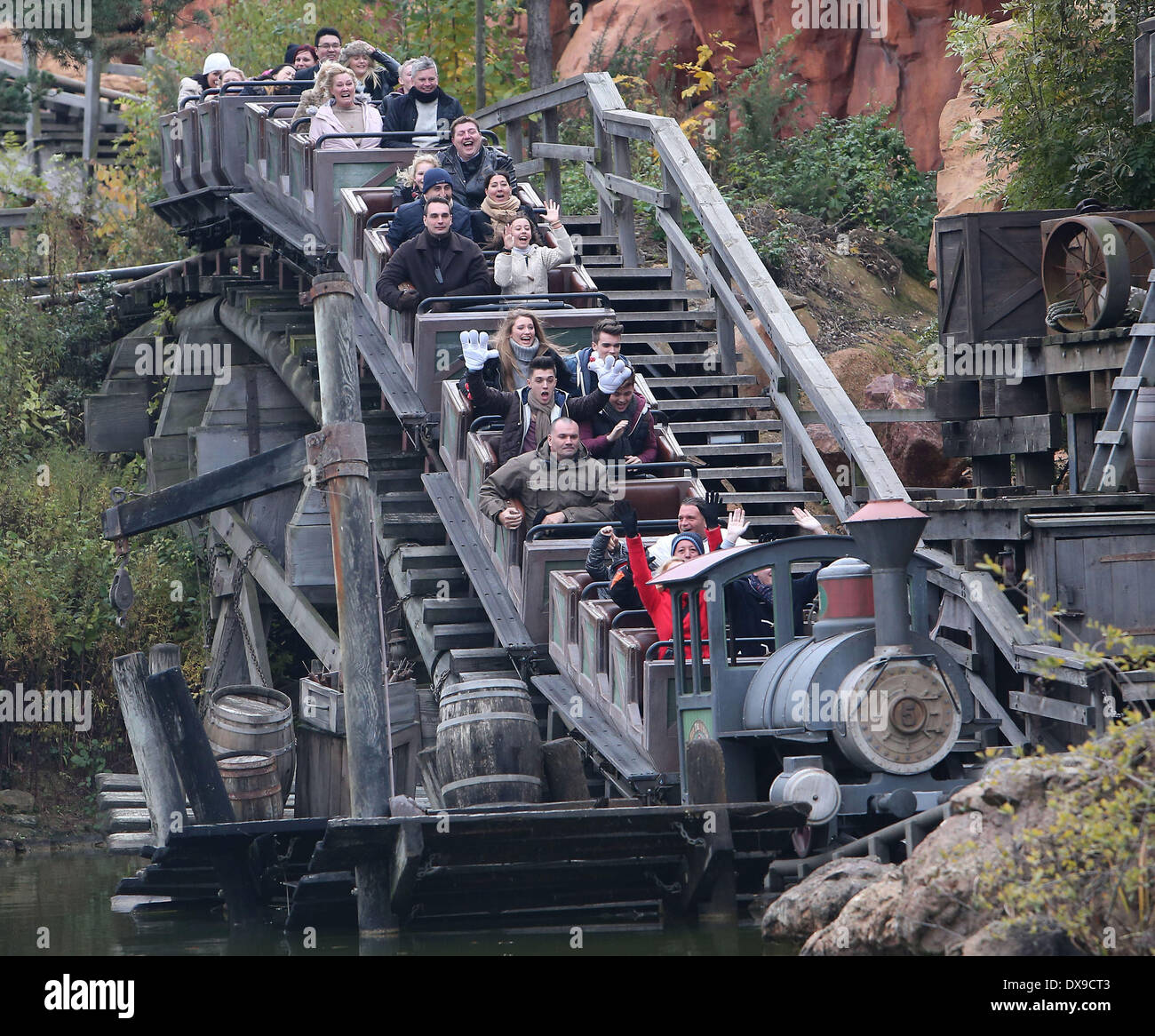 Jaymi Hensley, Jamie Hamblett and Josh Cuthbert of Union J and Ella ...