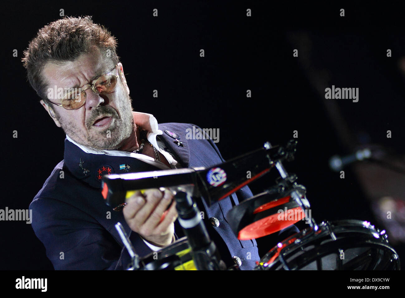 Tim Farriss INXS performing live at Perth Arena. It was the group's ...
