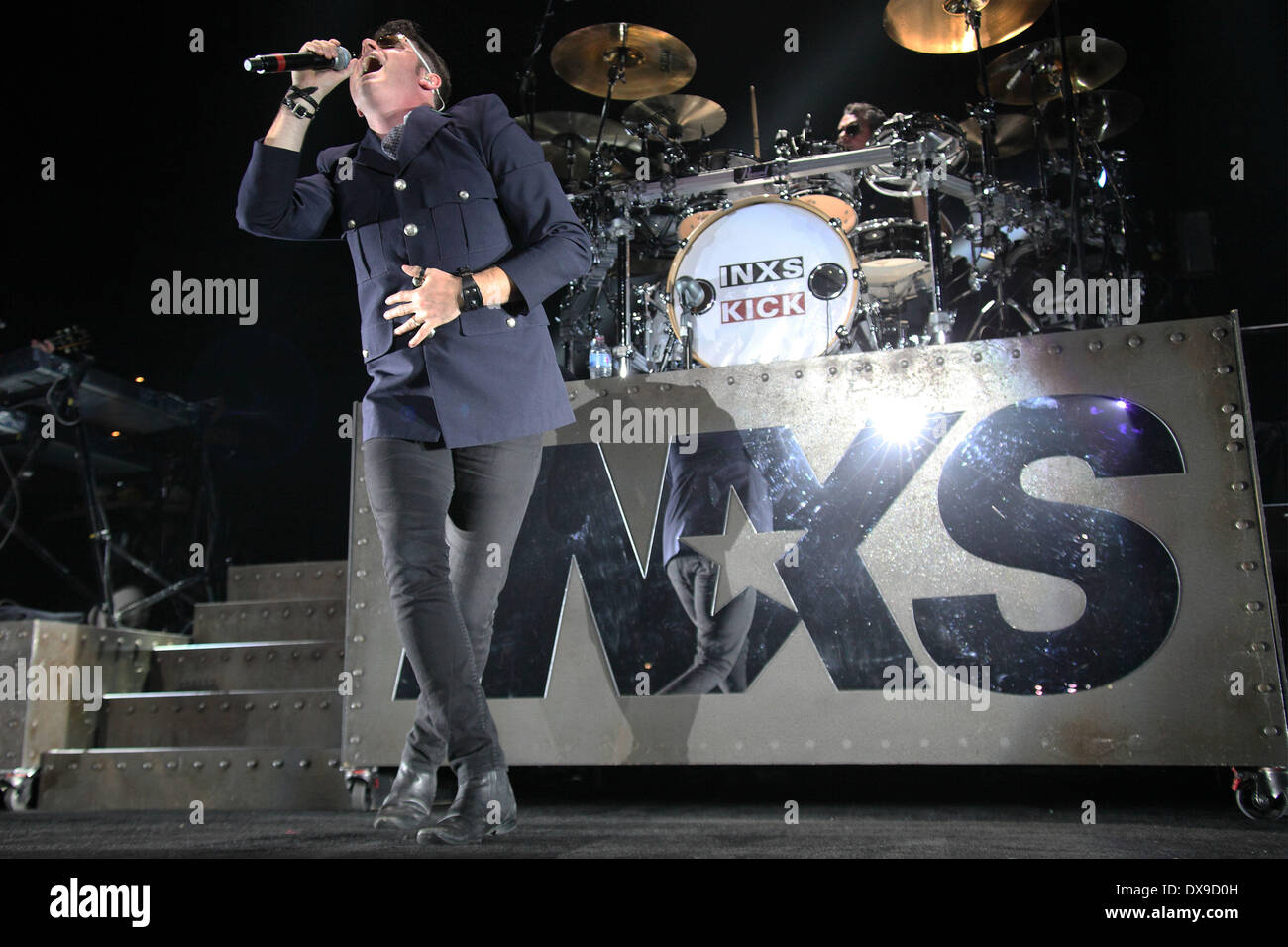 Ciaran Gribbin INXS performing live at Perth Arena. It was the group's ...