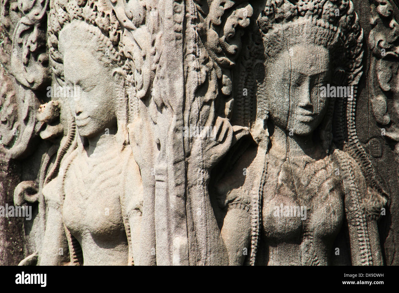 Apsara figure stone carvings at Angkor Wat, Cambodia Stock Photo - Alamy