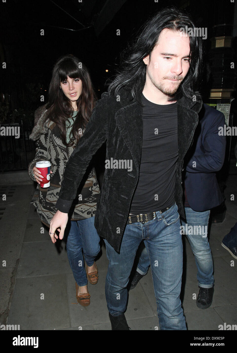 Lana Del Rey with boyfriend Barrie James O`Neil at Scotts restaurant ...