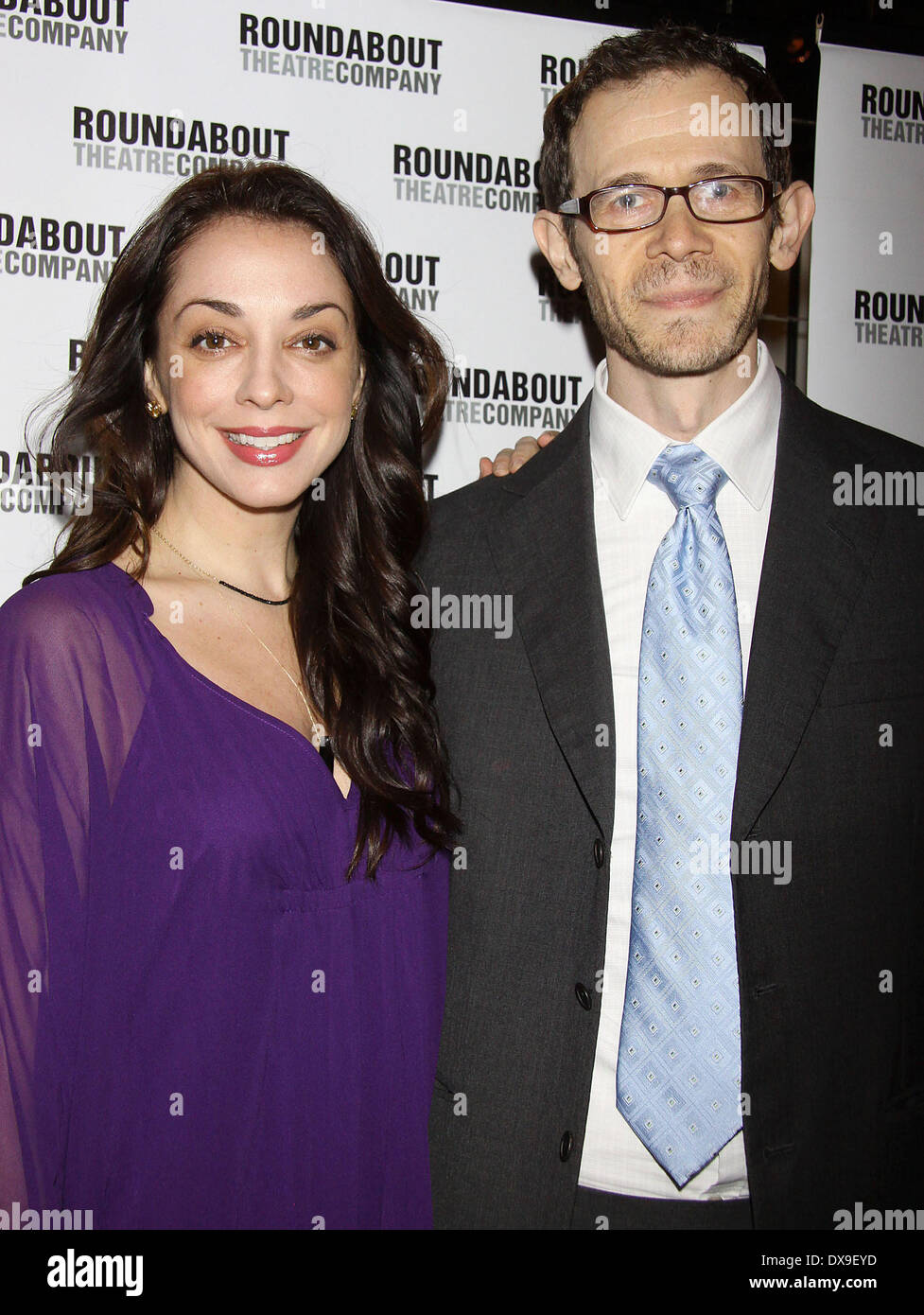Adam Godley and Guest Broadway opening night of 'The Mystery of Edwin ...