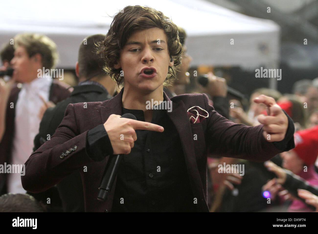 One Direction performing for the Today show at Rockefeller Plaza ...
