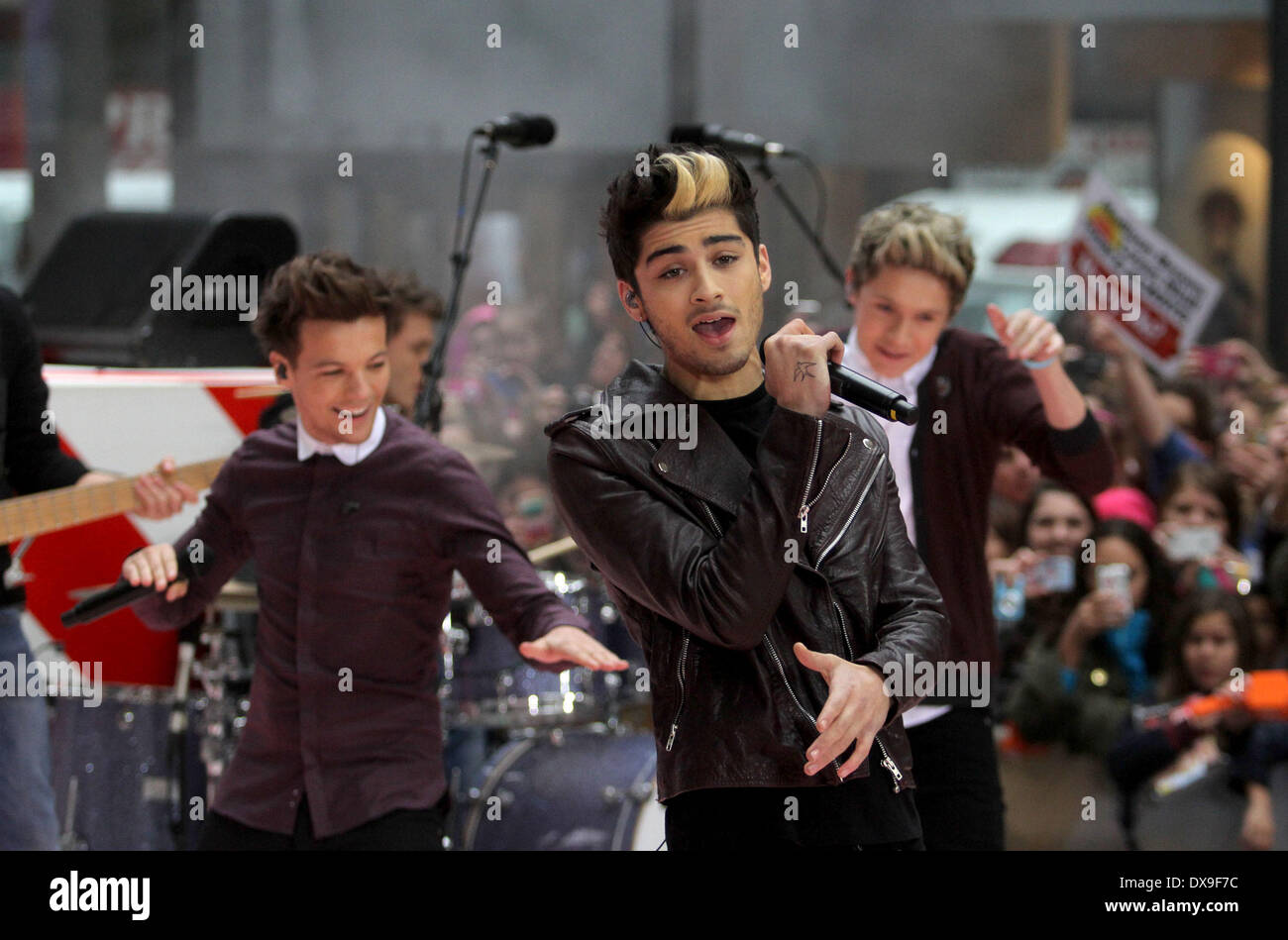 One Direction performing for the Today show at Rockefeller Plaza ...
