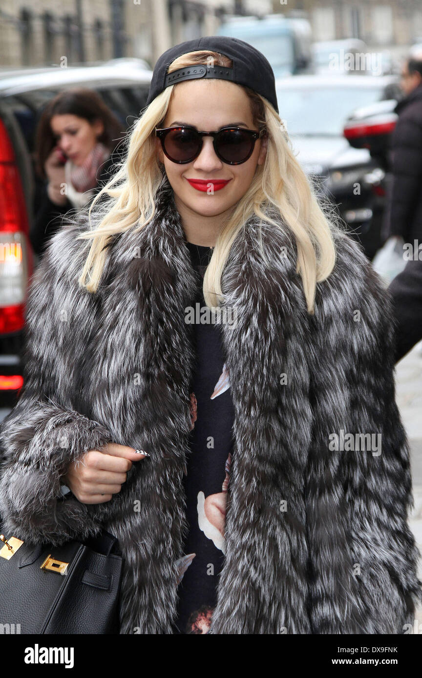 Rita Ora arriving at her hotel Featuring: Rita Ora Where: Paris, France ...